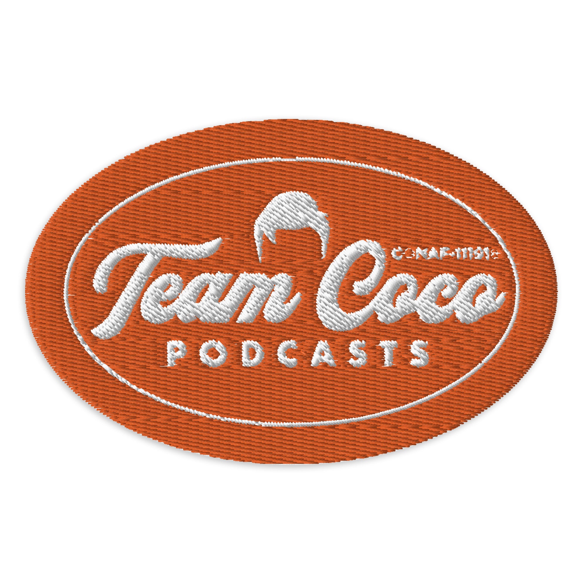 Conan O'Brien Needs A Friend: Orange Team Coco Podcasts Embroidered Pa
