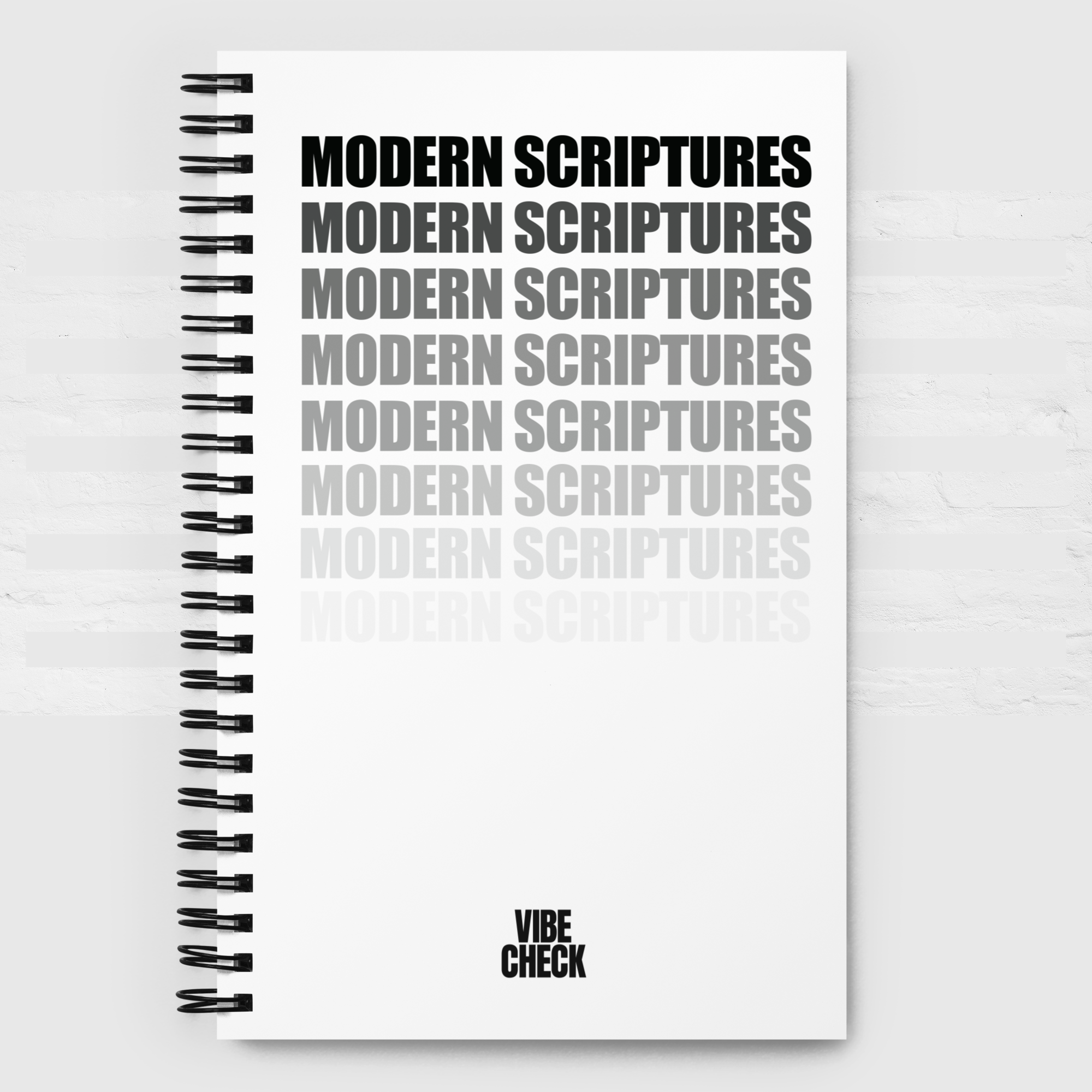 Vibe Check: Ombre Modern Scriptures Spiral Notebook | PodSwag